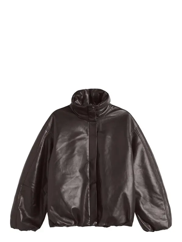 ANINE BING Cyrus Leather Jacket - Dark Brown