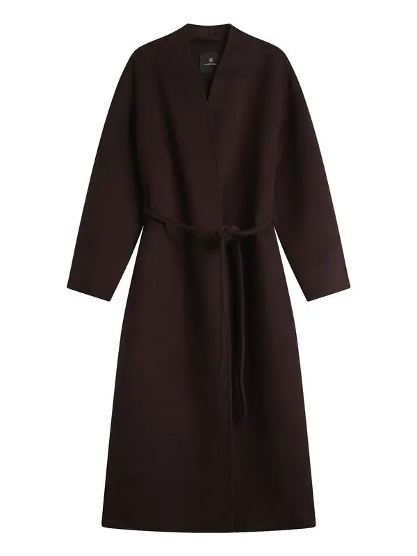 ANINE BING Hunter Long Coat - Deep Brown