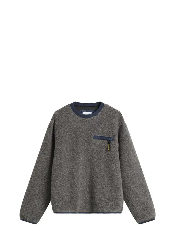THISISNEVERTHAT X Gore-tex Windstopper Wool Fleece Crew - Grey Heather