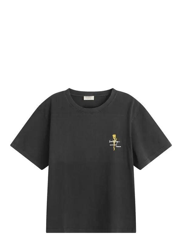 SECOND / LAYER Baby Baggy Rose T-shirt - Black
