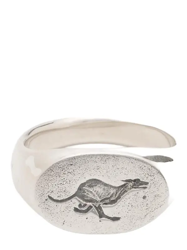 FREDERICK GROVE Greyhound Signet Ring - Silver