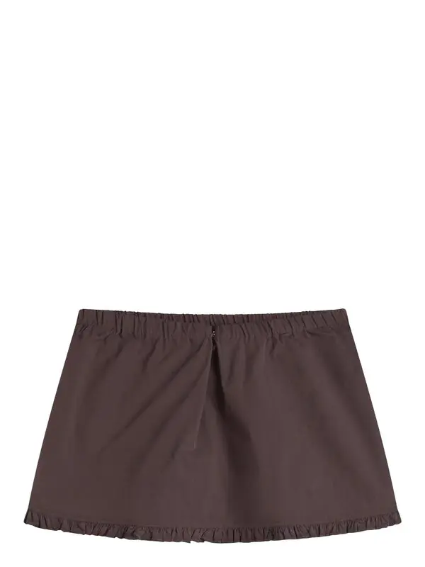 DEIJI STUDIOS Flounce Mini Skirt - Umber