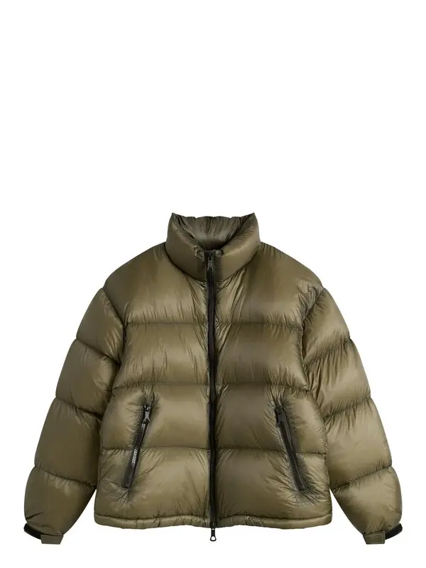MKI MIYUKI ZOKU Translucent Funnel Neck Bubble Jacket - Olive
