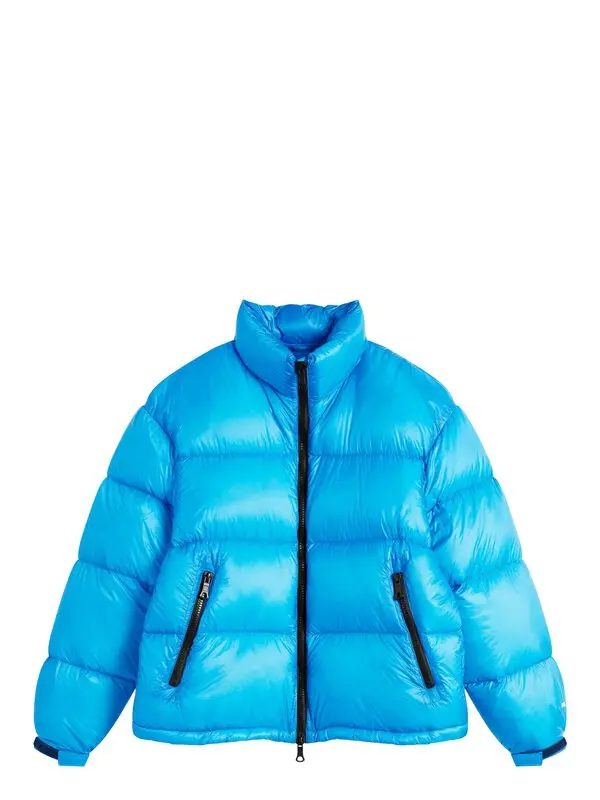 MKI MIYUKI ZOKU Translucent Funnel Neck Bubble Jacket - Ultramarine