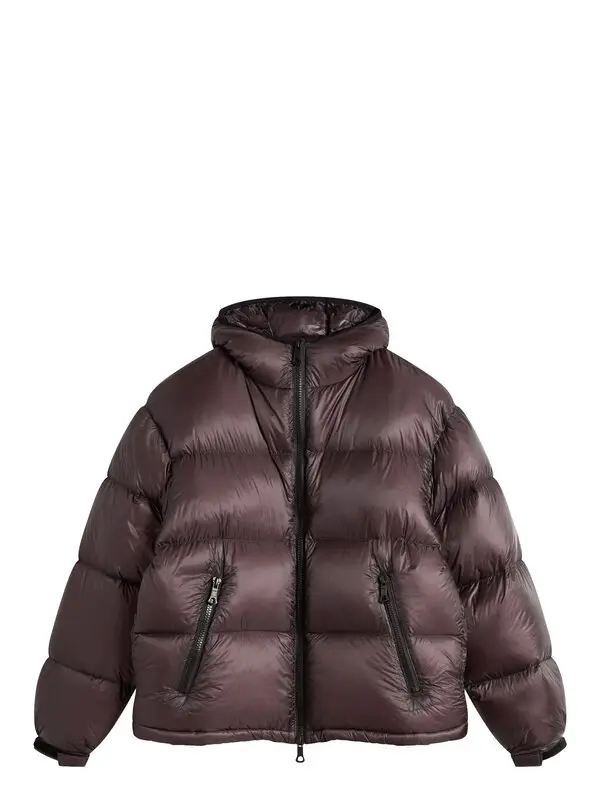 MKI MIYUKI ZOKU Translucent Hooded Bubble Jacket - Raisin