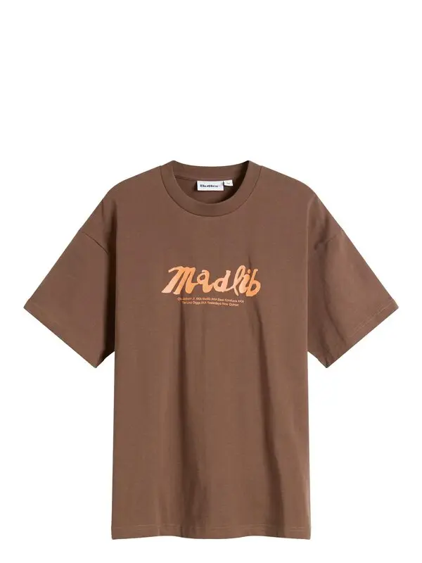 BUTTER GOODS X Madlib Alias T-shirt - Brown