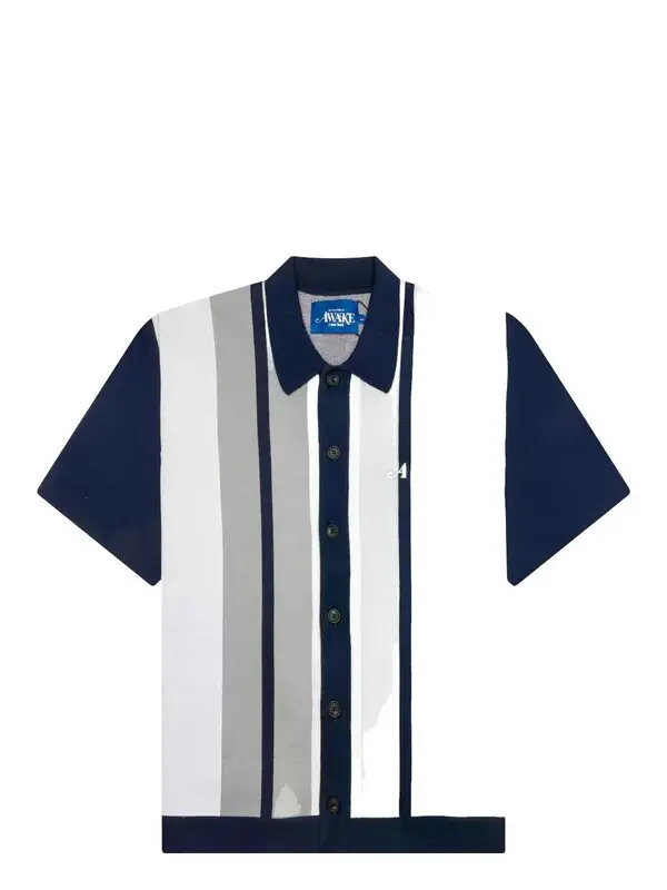AWAKE NY Knit Camp-collar Shirt - Blue