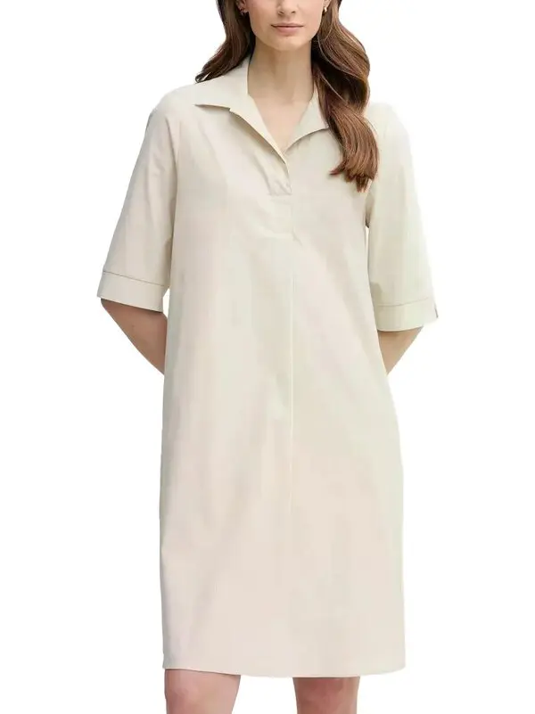 Joseph Ribkoff Polo-collar Mini Dress - Neutrals