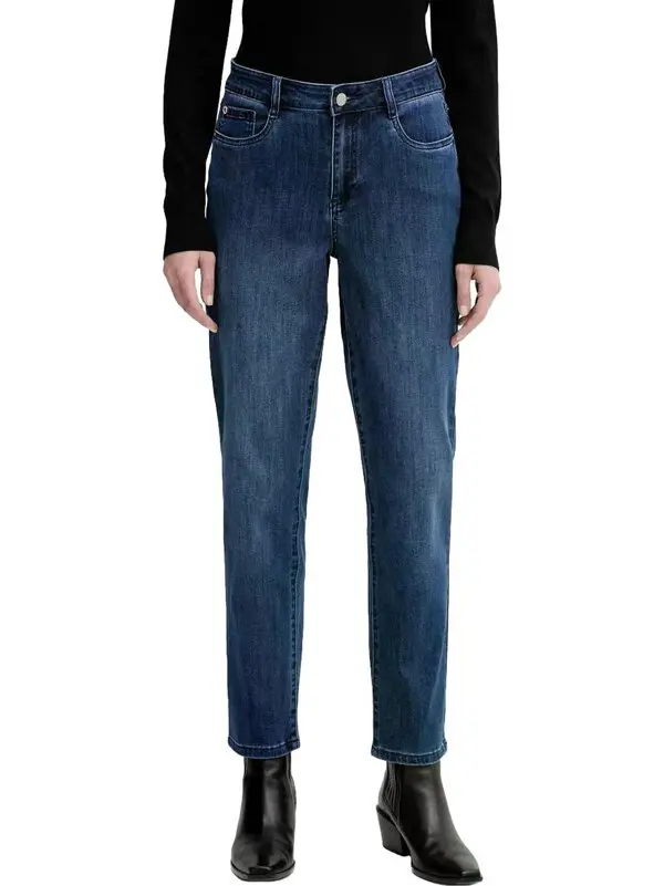 Joseph Ribkoff Silver-tone Hardware Denim Jeans - Blue