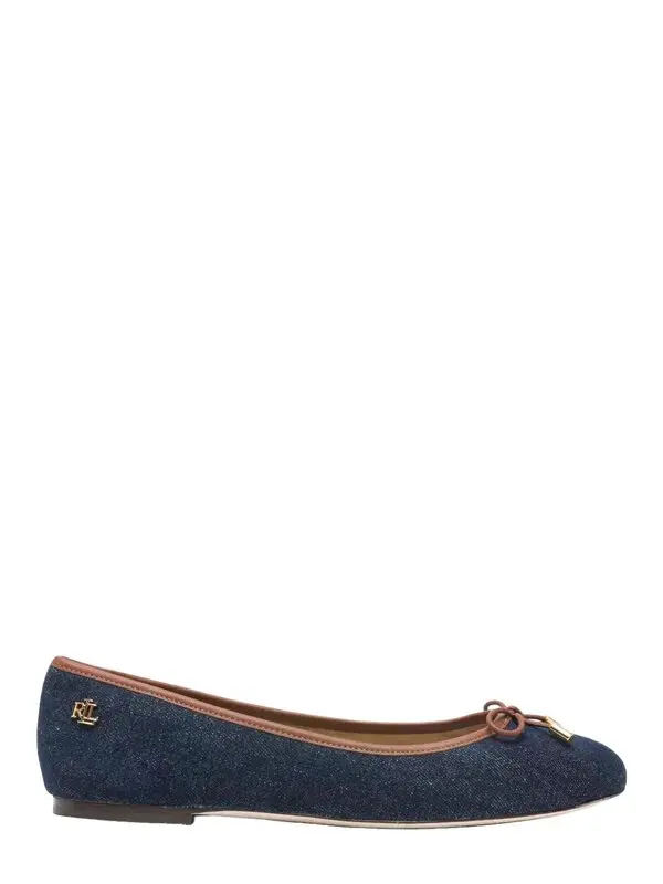 Ralph Lauren Bow-detail Ballet Flats - Blue
