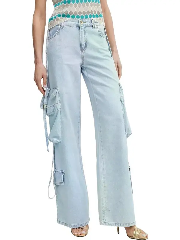 FRACOMINA Flap Pocket Denim Trousers - Blue