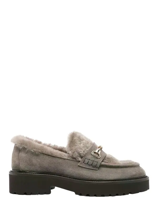 DOUCAL'S Horsebit Detail Loafers - Grey