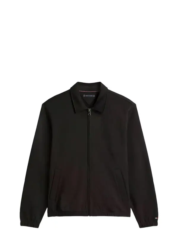 Tommy Hilfiger Zipped Collared Sweatshirt - Black