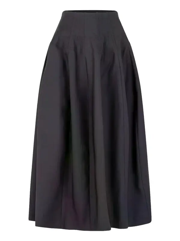HEIRLOME Panelled A-line Midi Skirt - Black