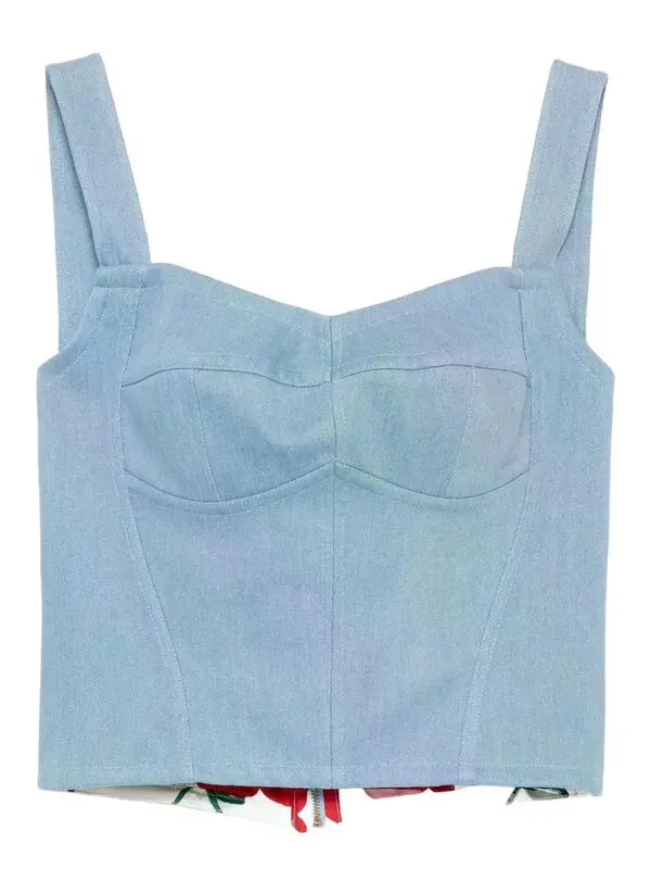 BLAKLACE Panelled Top - Blue