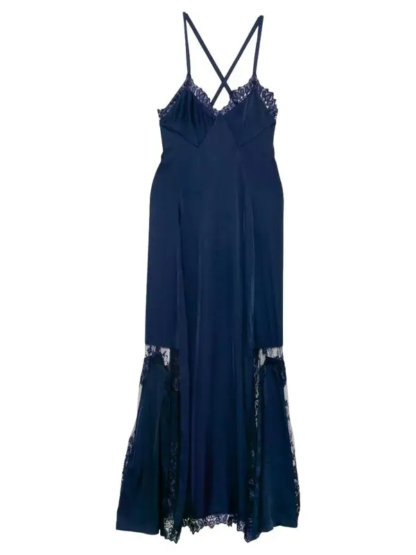 BLAKLACE Floral Lace Detailing Dress - Blue