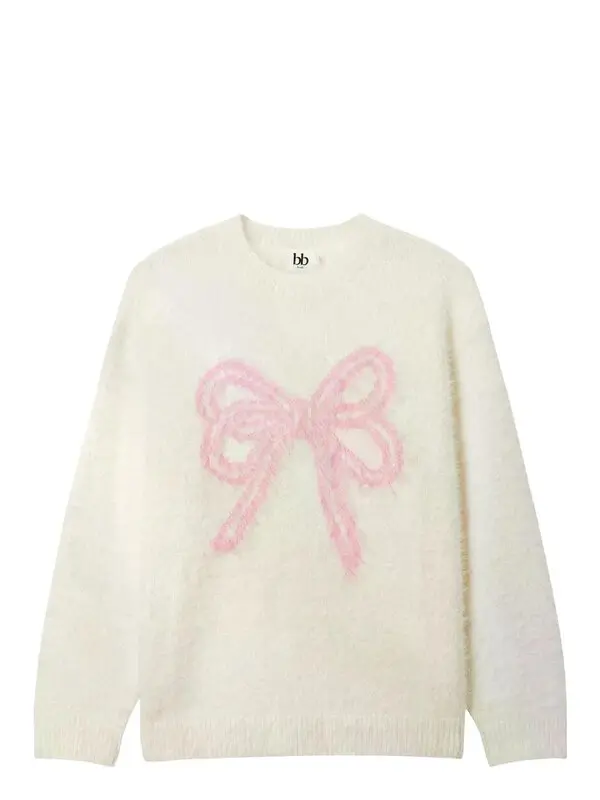 B+AB Bow Knitted Sweater - Neutrals
