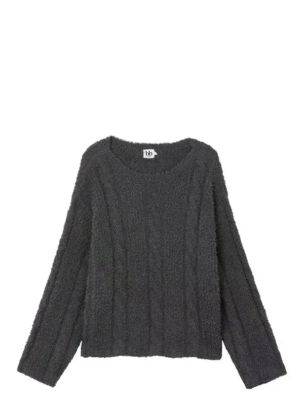 B+AB Long-sleeve Relaxed Fit Sweater - Grey