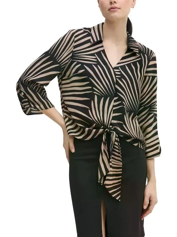 Joseph Ribkoff Geometric-pattern Shirt - Black