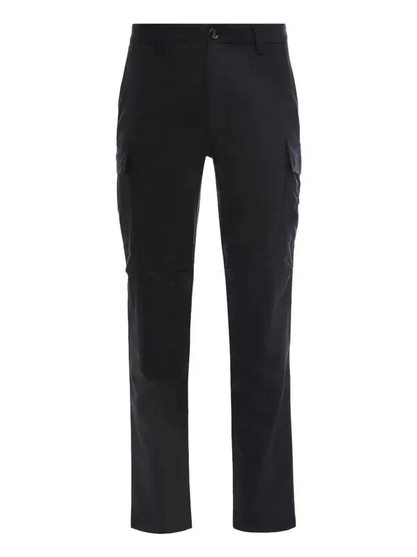 MOORER Logo-patch Cargo Pants - Blue