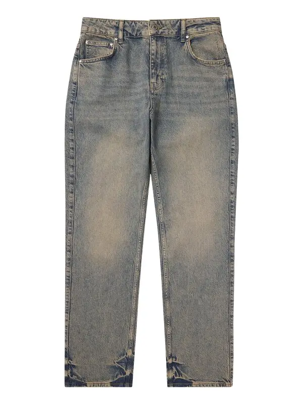 REPRESENT Bleached Straight-leg Jeans - Blue
