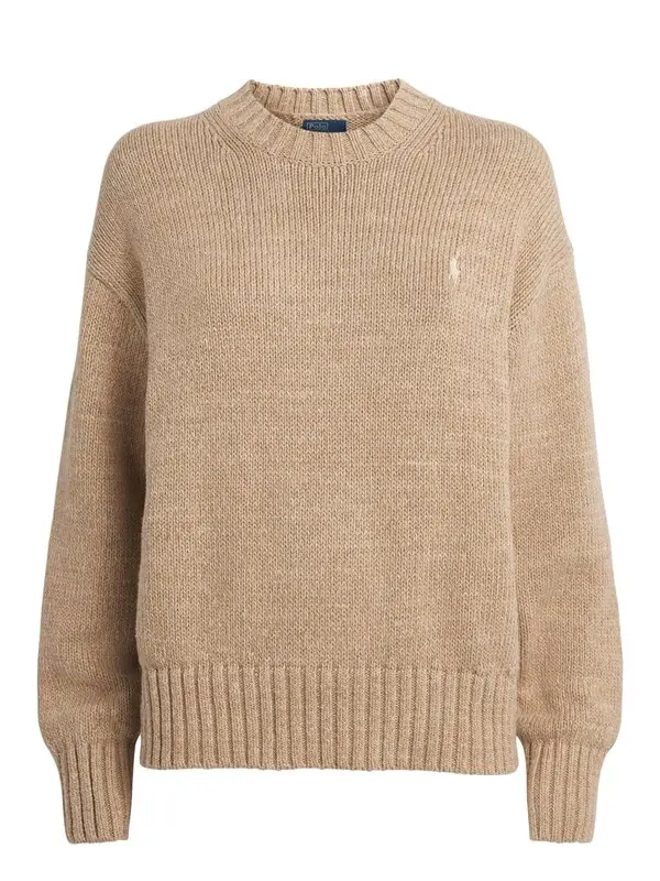Polo Ralph Lauren Cotton Logo Sweater - Beige