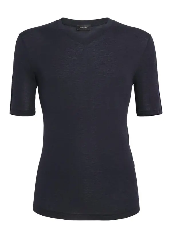Hanro Silk-cashmere T-shirt - Black