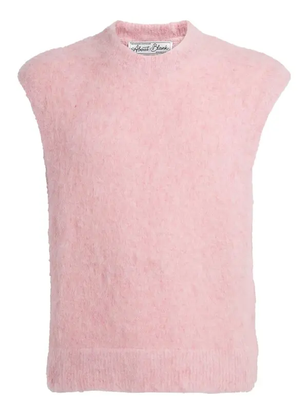 ABOUT:BLANK Brushed Knit Sleeveless Vest - Pink