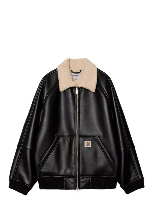 Carhartt Work In Progress Shepton Faux Leather Jacket - Black