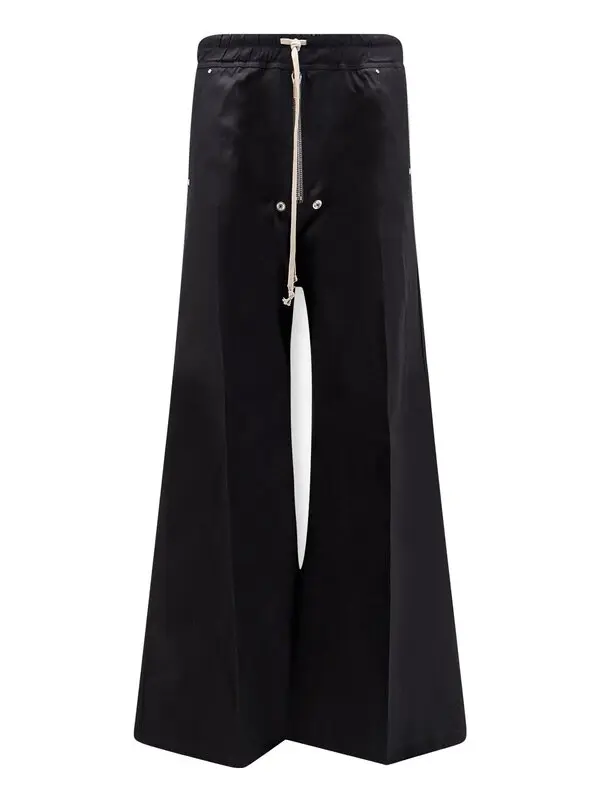 Rick Owens Wide Bela Certified Cotton Trousers - Black