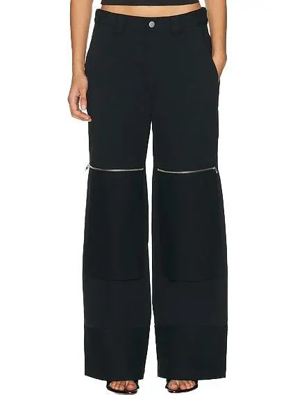 HAELO Flex Waist Zip Cargo Pant - Black