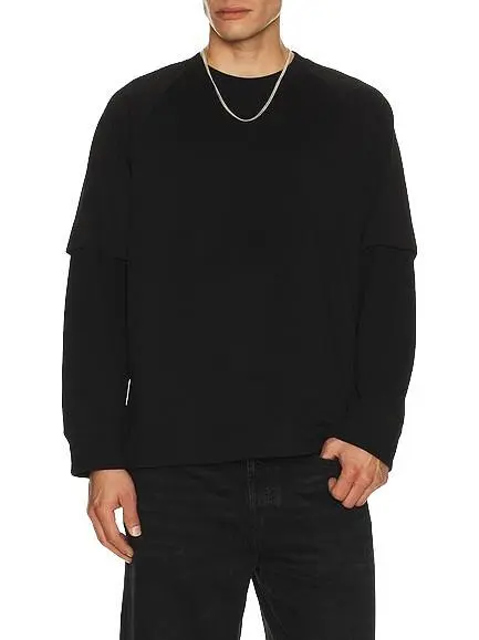 Helmut Lang Double Layer Waffle T-shirt - Black