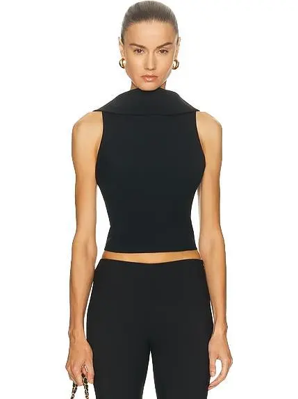 Cult Gaia Sleeveless Boned Bodice Top - Black