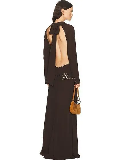SIEDRES Paloma Maxi Dress - Brown
