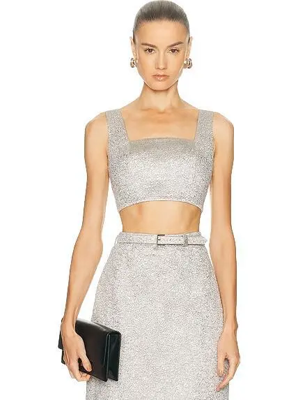 Adam Lippes Beckett Top - Chrome