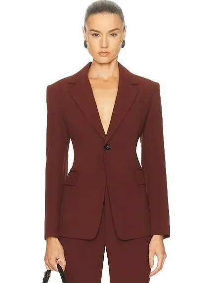 A.L.C. Elza Single-breasted Jacket - Rust