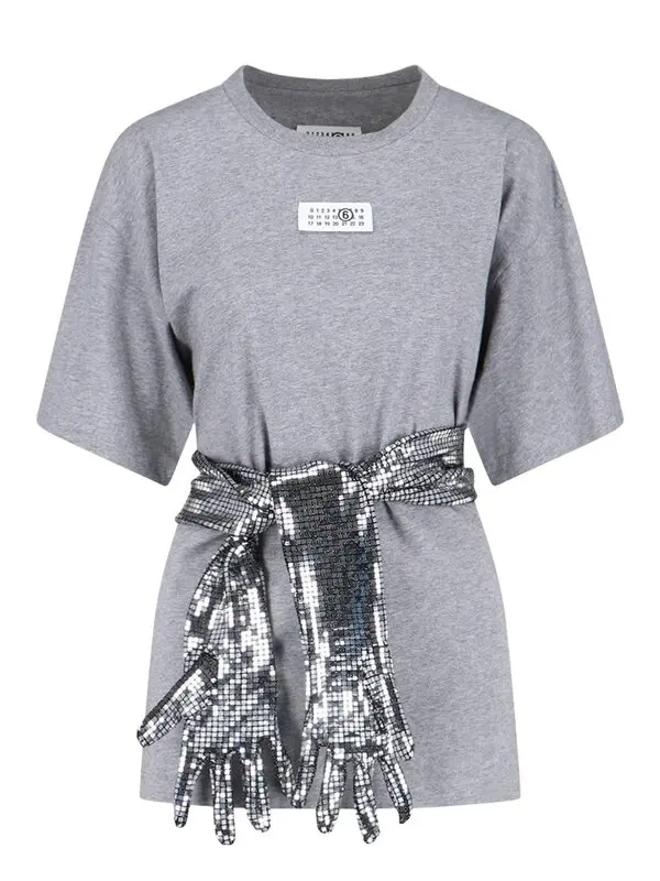 MAISON MARGIELA Gloves T-shirt - Gray