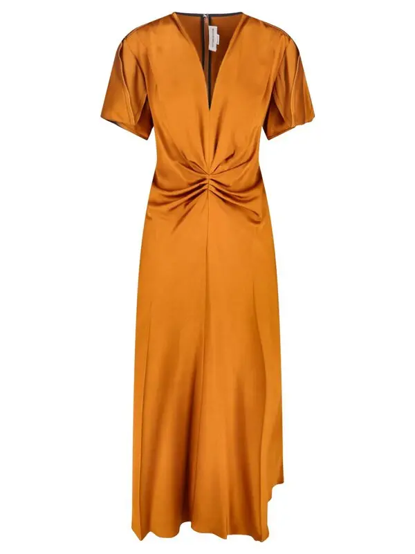 Victoria Beckham Eve' Midi Dress - Orange