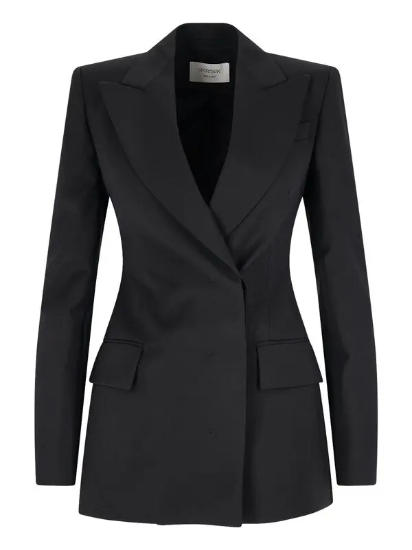 Sportmax Danzica Double-breasted Blazer - Black