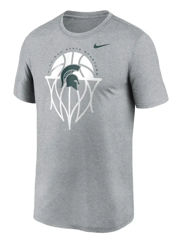 Nike Michigan State Legend Basketball Icon Dri-fit College T-shirt - Grey