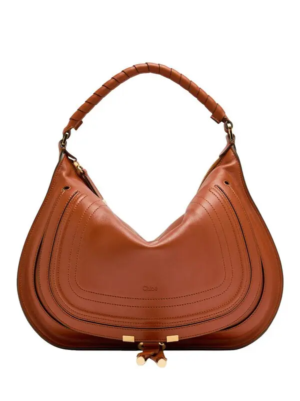 Chloé Marcie Medium Leather Shoulder Bag - Brown