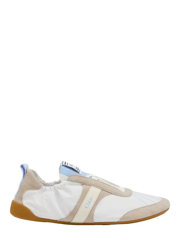 Chloé Panelled Nylon Sneakers - White And Blue