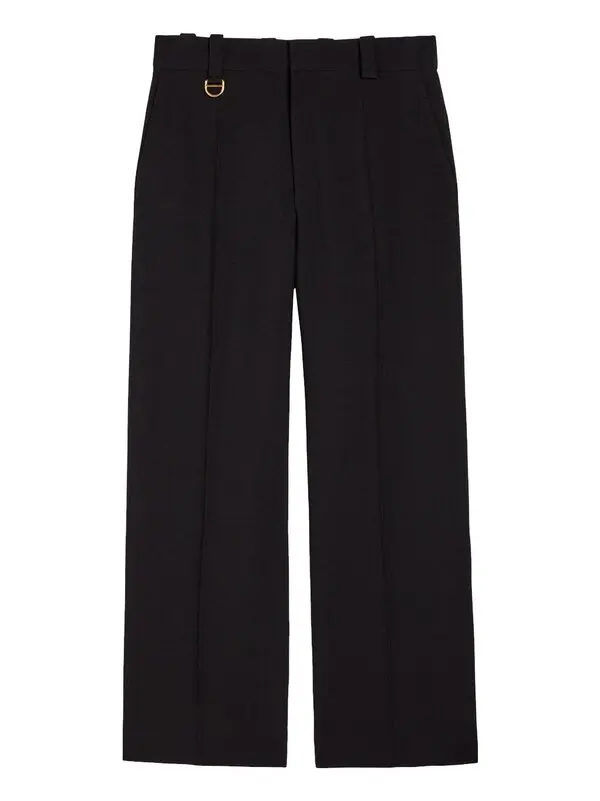 Chloé Wide-leg Wool Trousers - Black