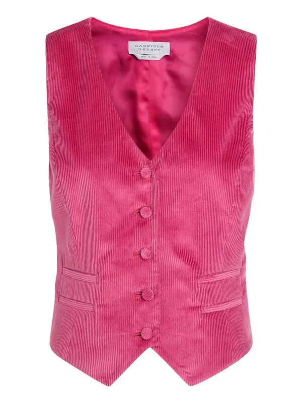 Gabriela Hearst Coleridge Corduroy Waistcoat - Pink
