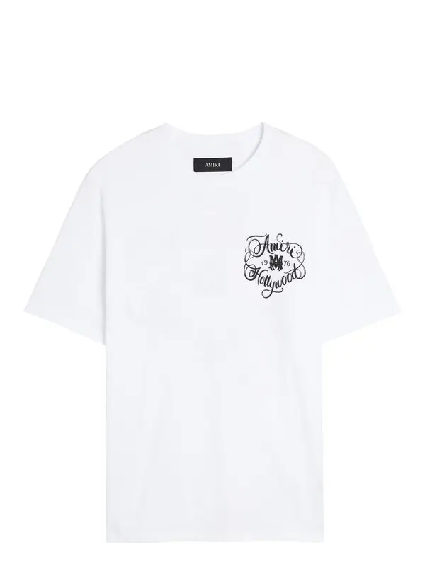 Amiri Hollywood Printed Cotton T-shirt - White