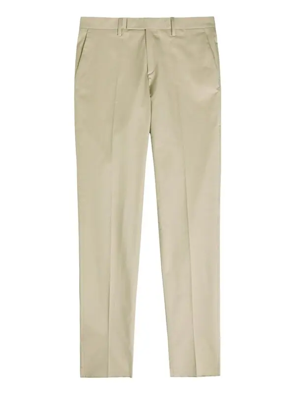 LARDINI Tapered-leg Stretch-cotton Trousers - Beige