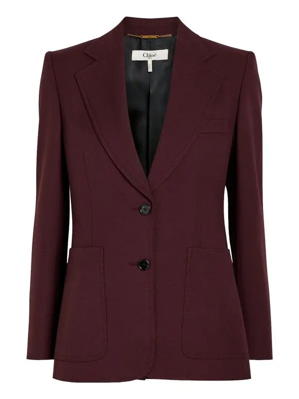 Chloé Single-breasted Wool Blazer - Purple