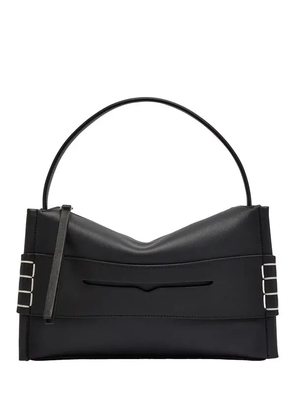 JW Anderson Loafer Leather Shoulder Bag - Black