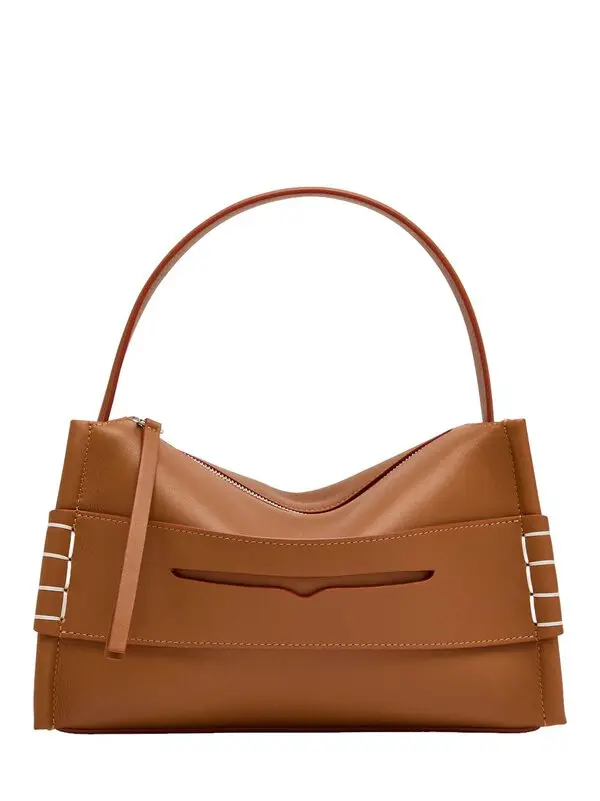 JW Anderson Loafer Leather Shoulder Bag - Tan