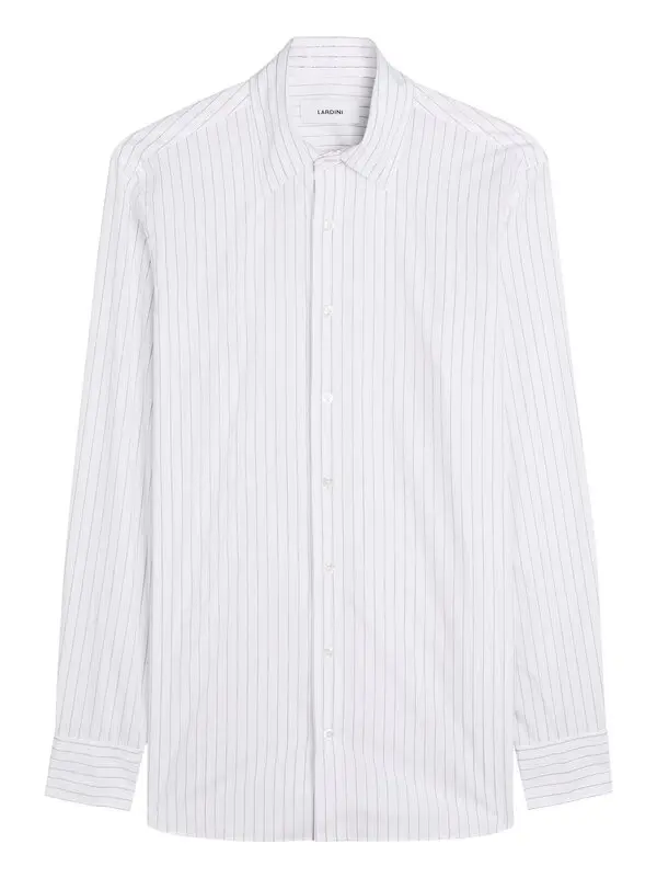 LARDINI Striped Cotton Shirt - White